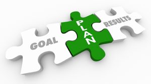 Plan Puzzle Piece Goal Results Words 3d Render Illustration - Totally ...